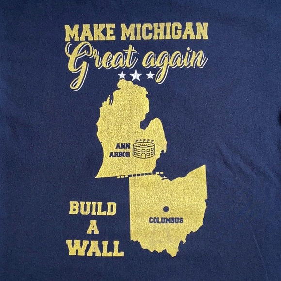 Gildan | Shirts | Make Michigan Great Again Build A Wall Mens L | Poshmark